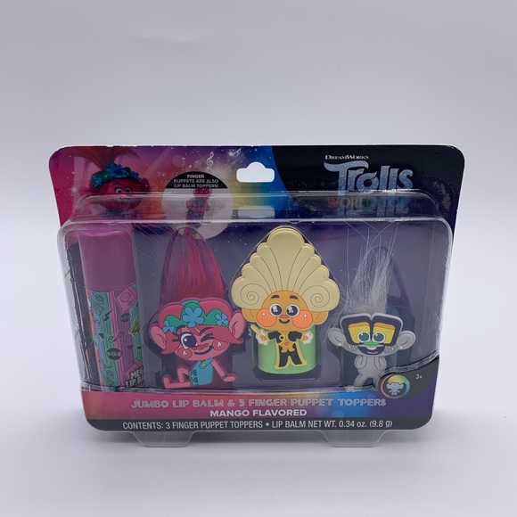 Trolls | Bath, Skin & Hair | Trolls World Tour Jumbo Lip Balm 3 Finger ...